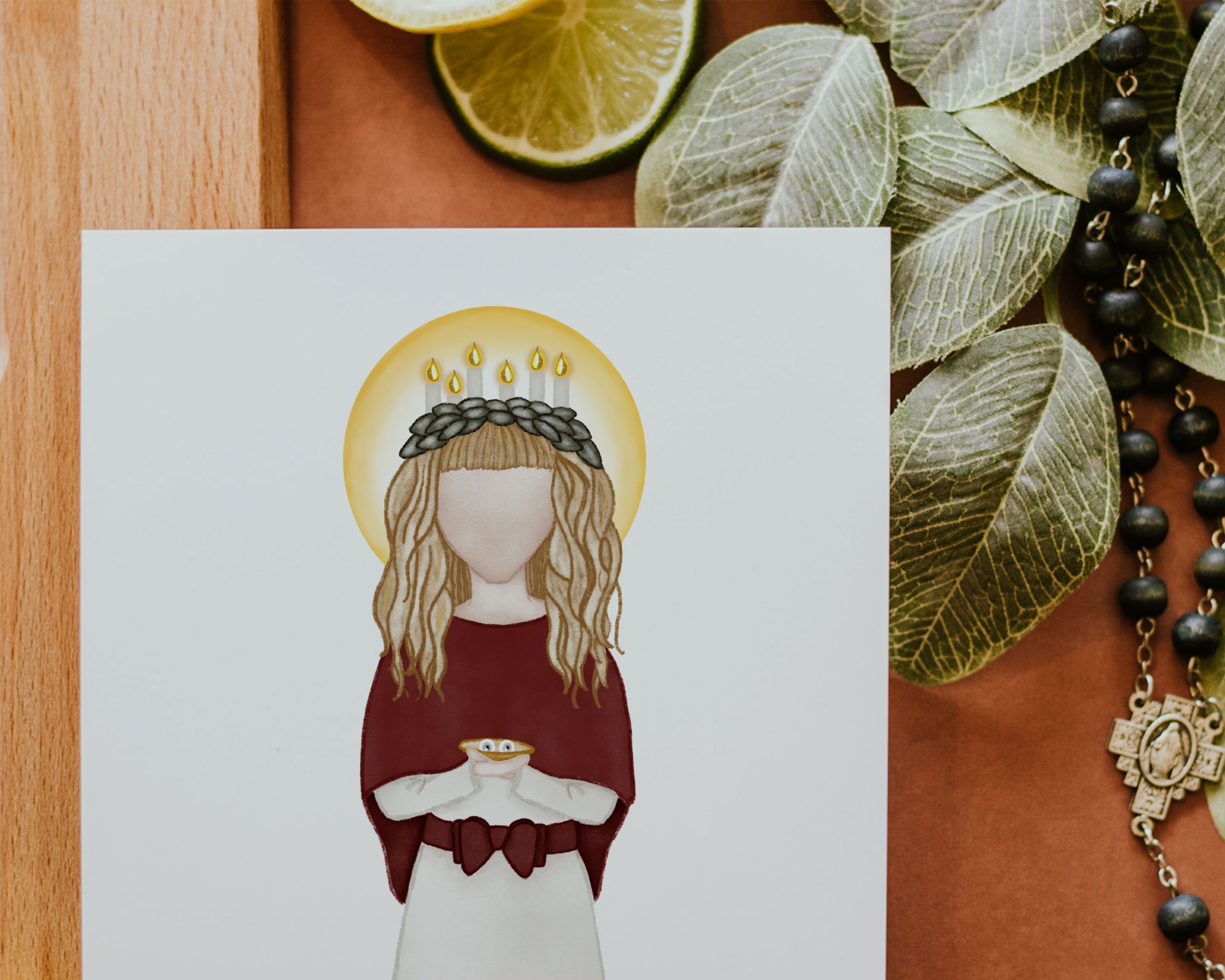 Saint Lucy Saint Print Saint Card Catholic Gift | Etsy