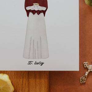 Saint Lucy | Saint Print | Saint Card | Catholic Gift - Etsy