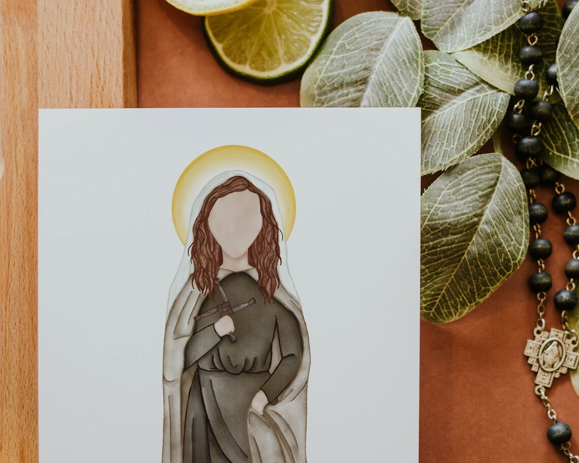 Saint Brigid of Kildare Saint Card Saint Print Catholic - Etsy