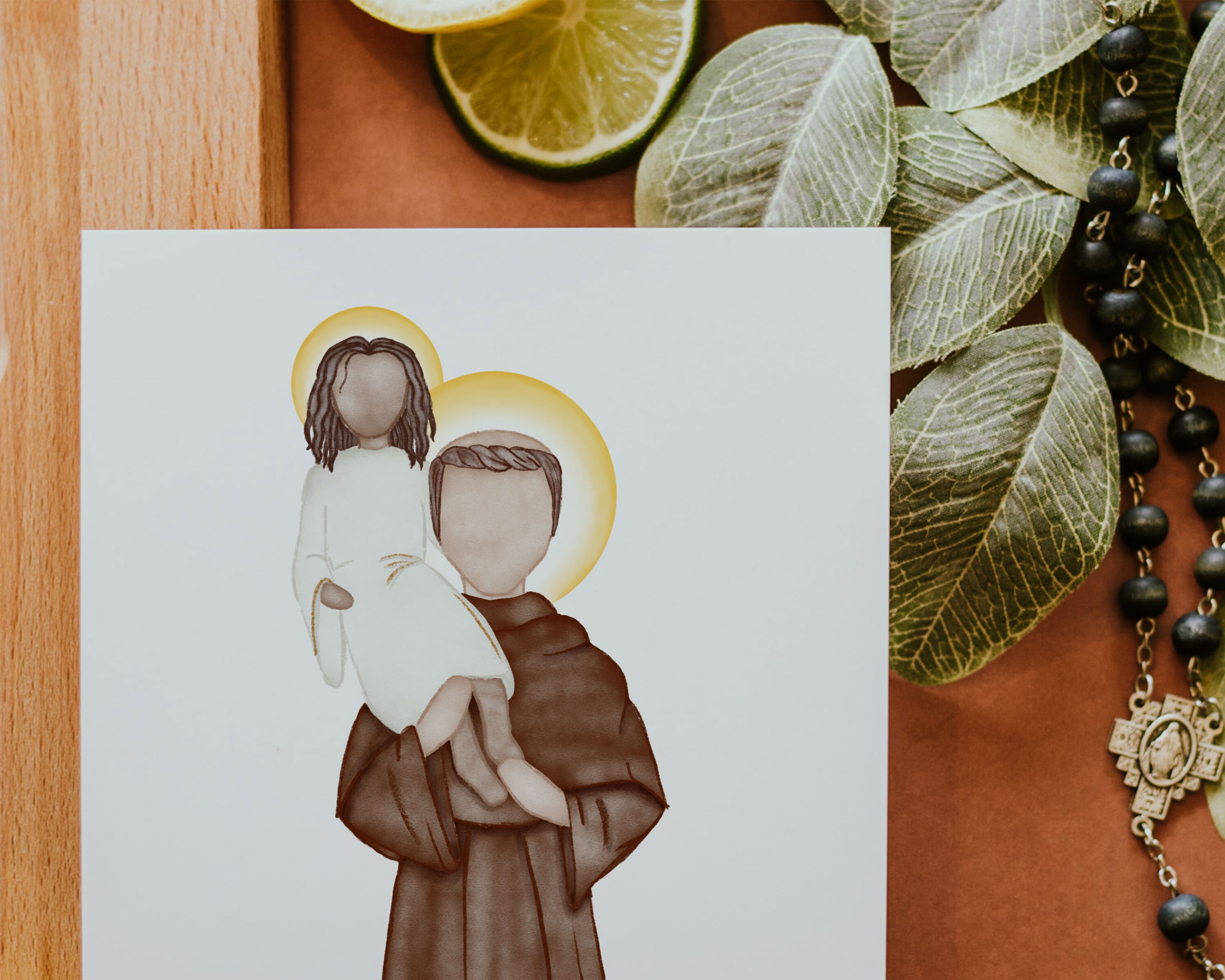 Saint Anthony Saint Card Saint Print Catholic Gift | Etsy