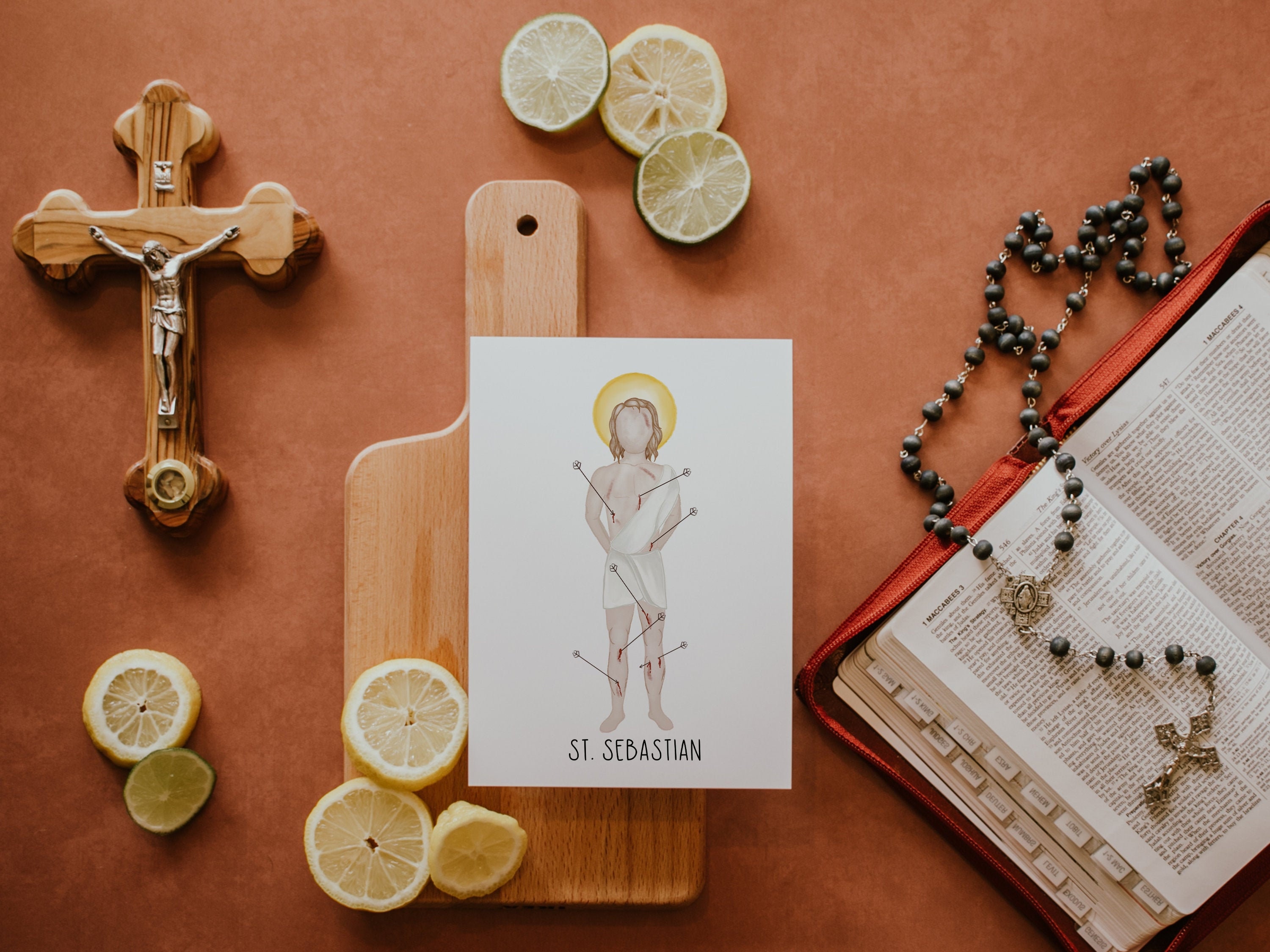 Saint Sebastian Saint Print Saint Card Catholic Gift | Etsy