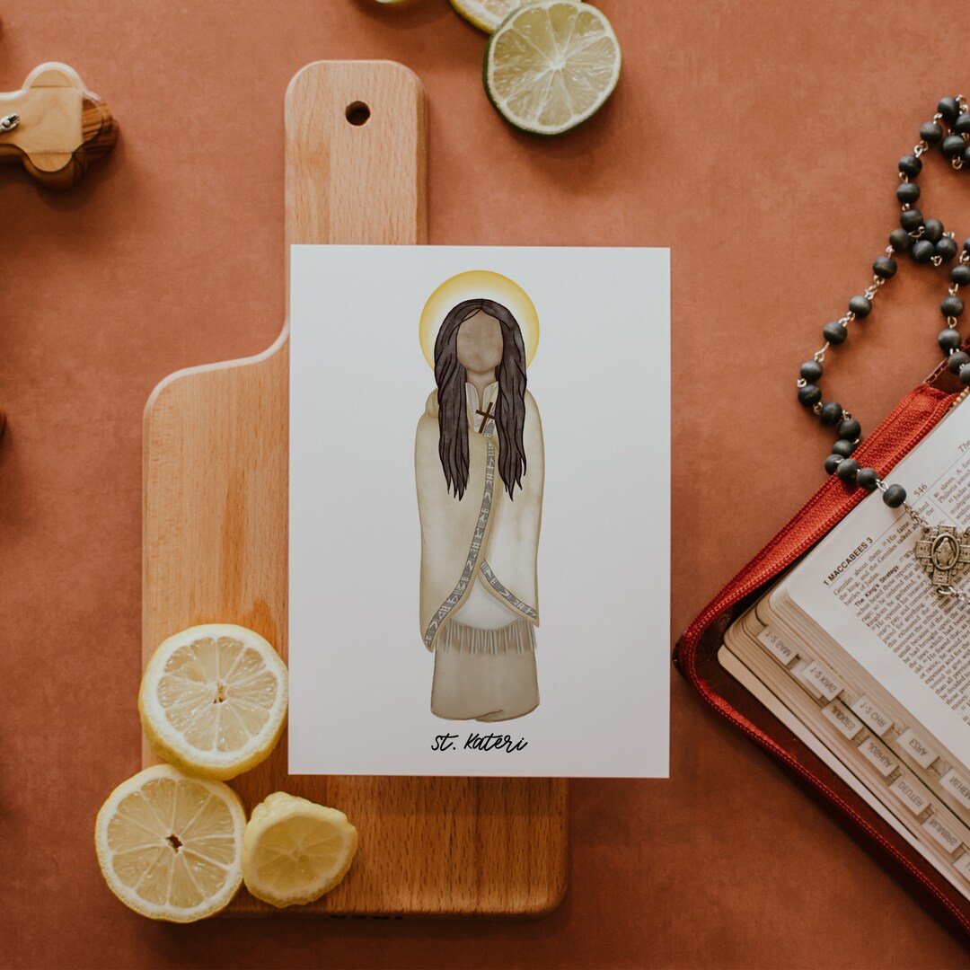 Saint Kateri Tekakwitha | Saint Print | Saint Card | Catholic Gift - Etsy