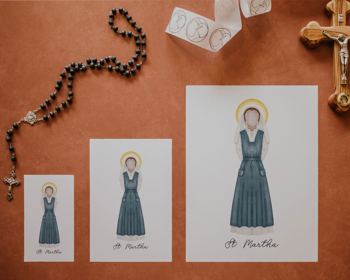 Saint Martha Saint Print Saint Card Catholic Gift - Etsy