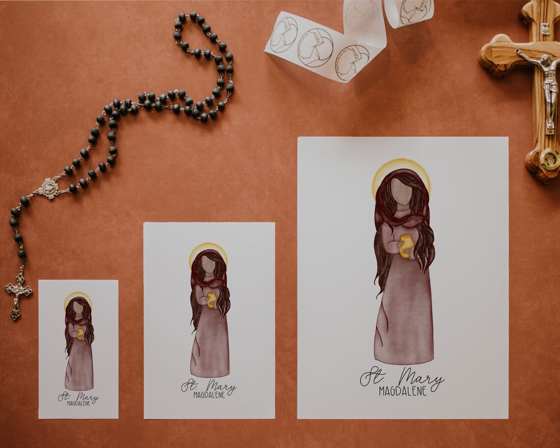 Saint Mary Magdalene Saint Print Saint Card Catholic - Etsy