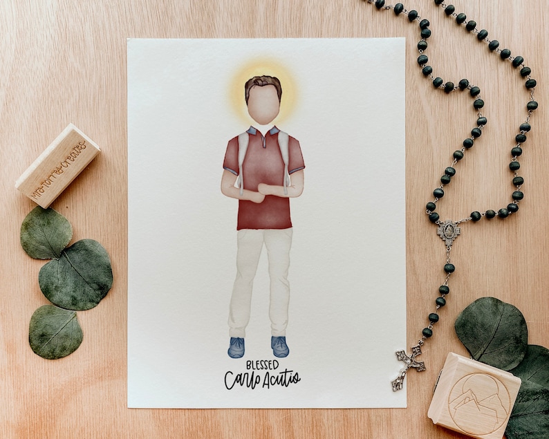 Blessed Carlo Acutis Saint Card Saint Print Catholic | Etsy