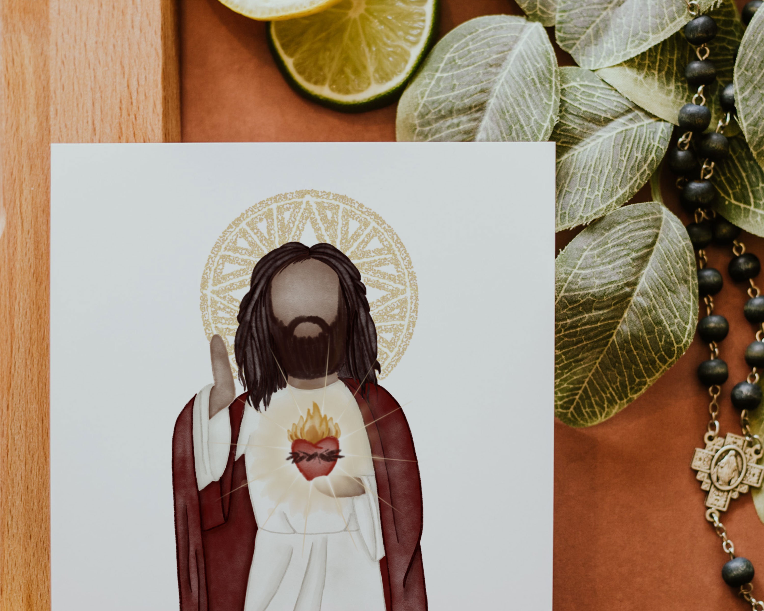 Sacred Heart of Jesus Saint Card Saint Print Catholic - Etsy