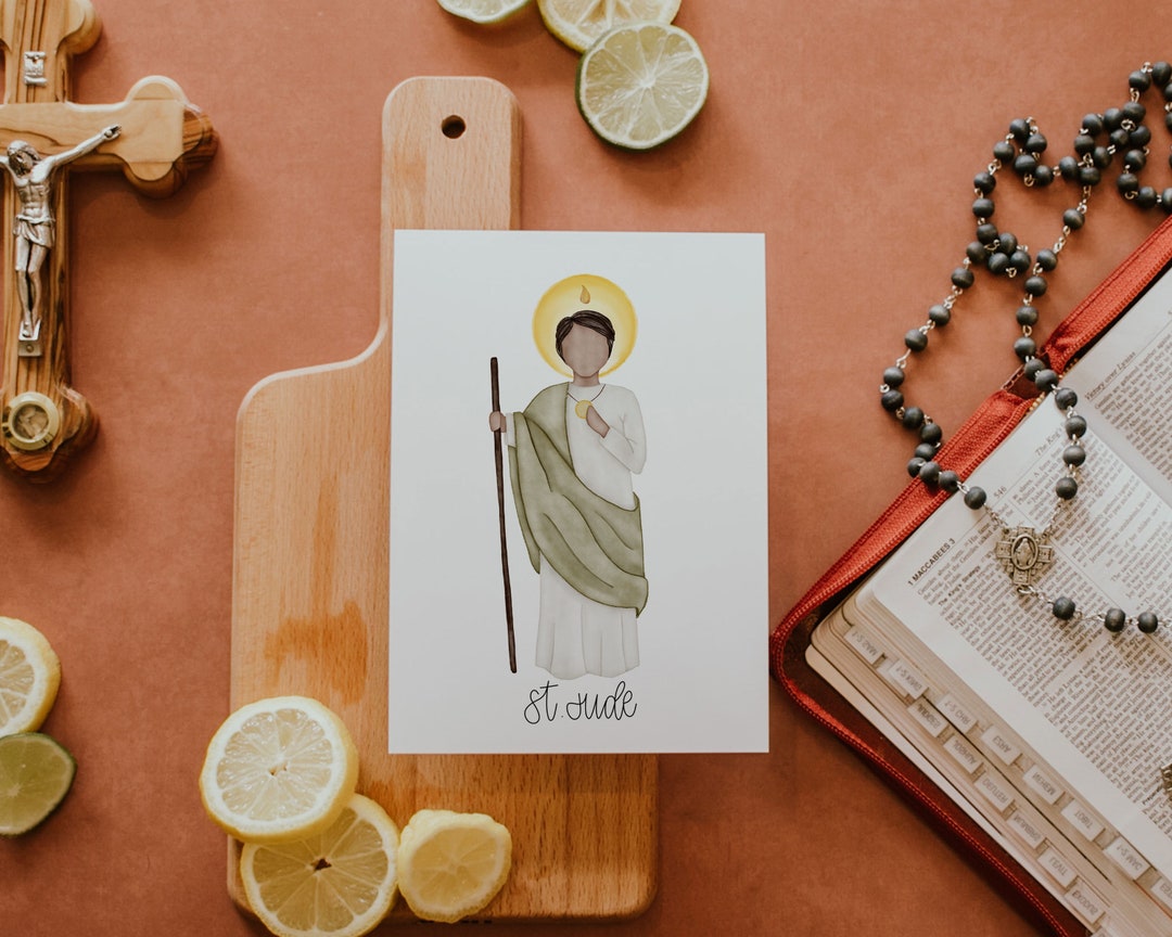 Saint Jude Saint Print Saint Card Catholic Gift - Etsy