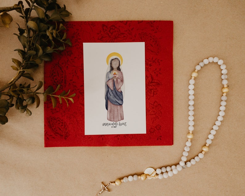 Our Lady BUNDLE 2 Saint Prints Saint Cards Catholic Gift - Etsy