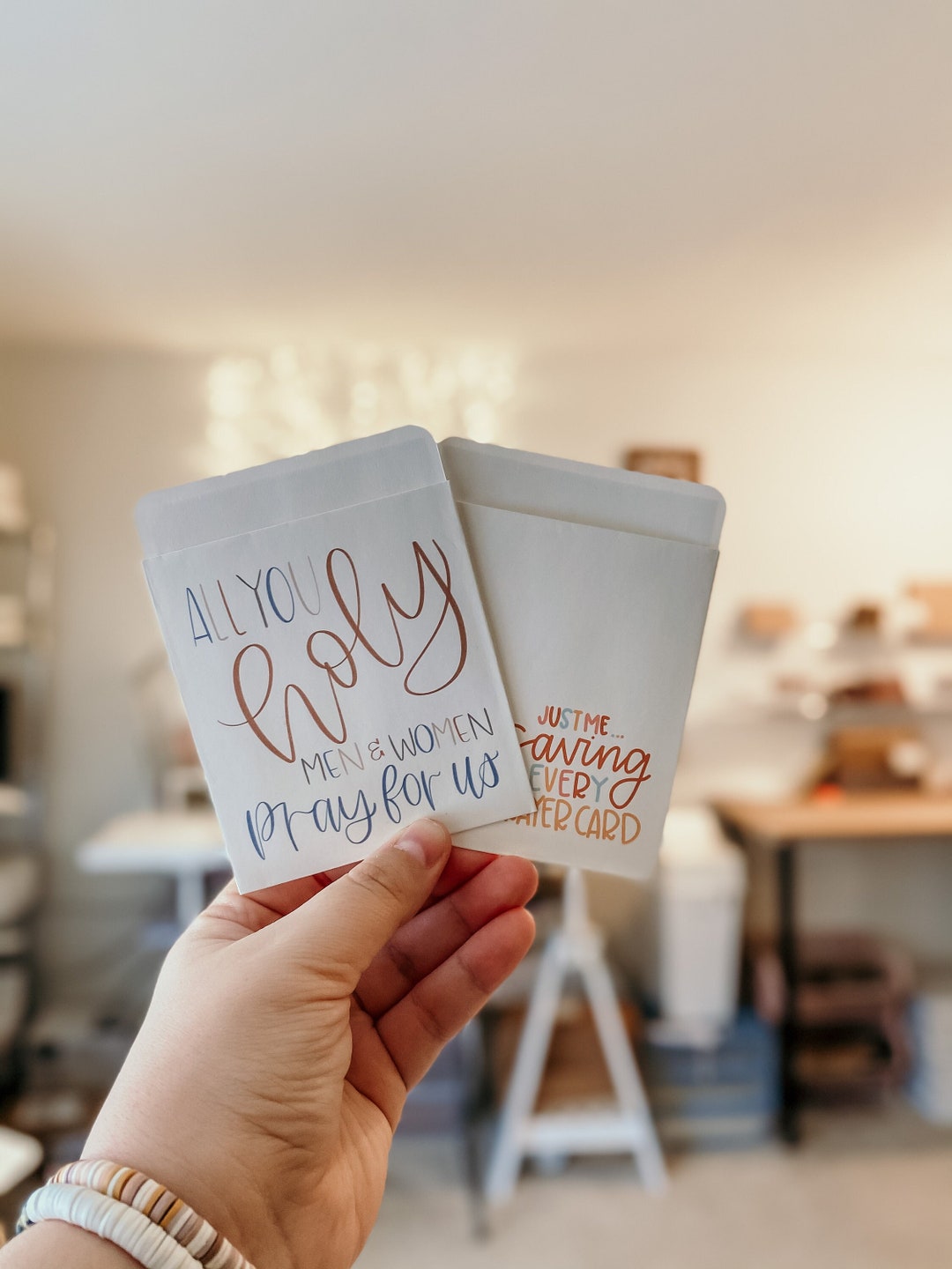 Prayer Card Pocket | Prayer Card Holder | Adhesive Back Card Pocket - Etsy