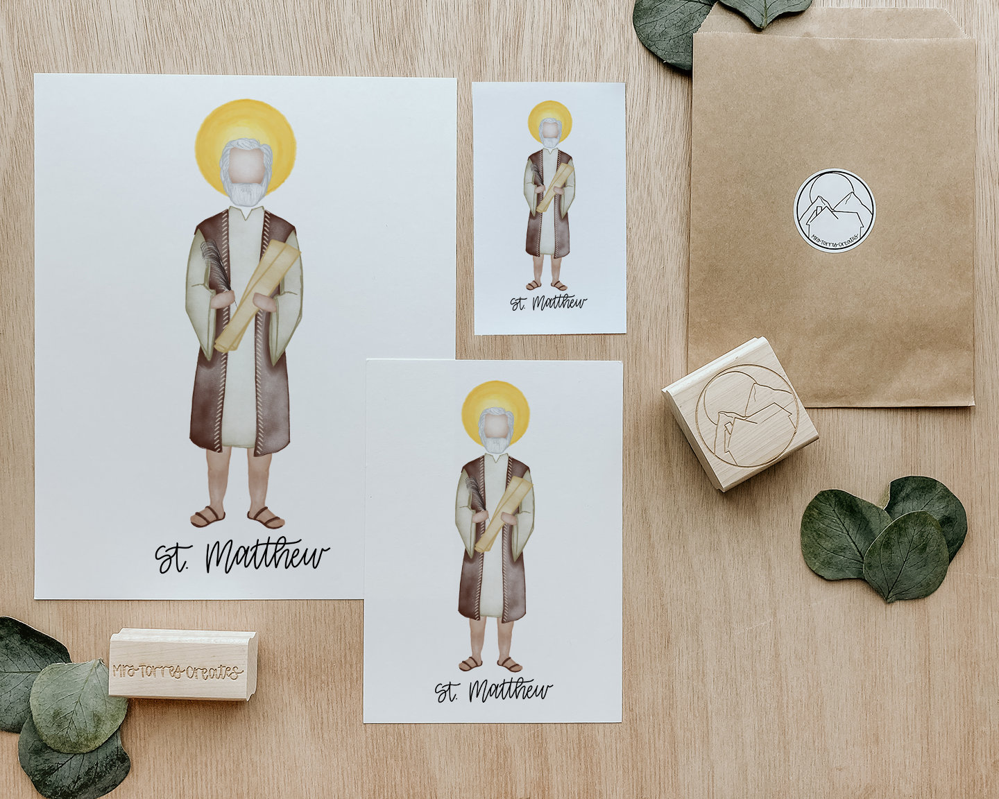 Saint Matthew Saint Card Saint Print Catholic Gift | Etsy