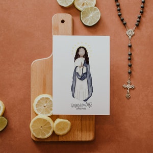 Immaculate Conception Saint Card Saint Print Catholic Gift - Etsy