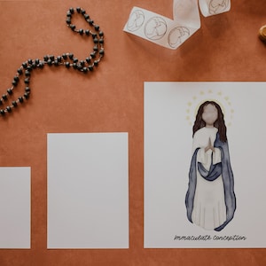 Immaculate Conception | Saint Card | Saint Print | Catholic Gift - Etsy