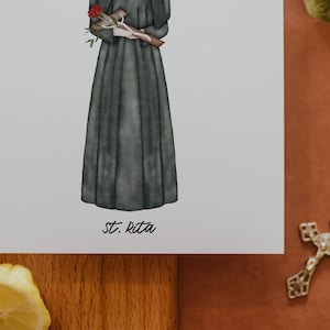 Saint Rita | Saint Print | Saint Card | Catholic Gift - Etsy