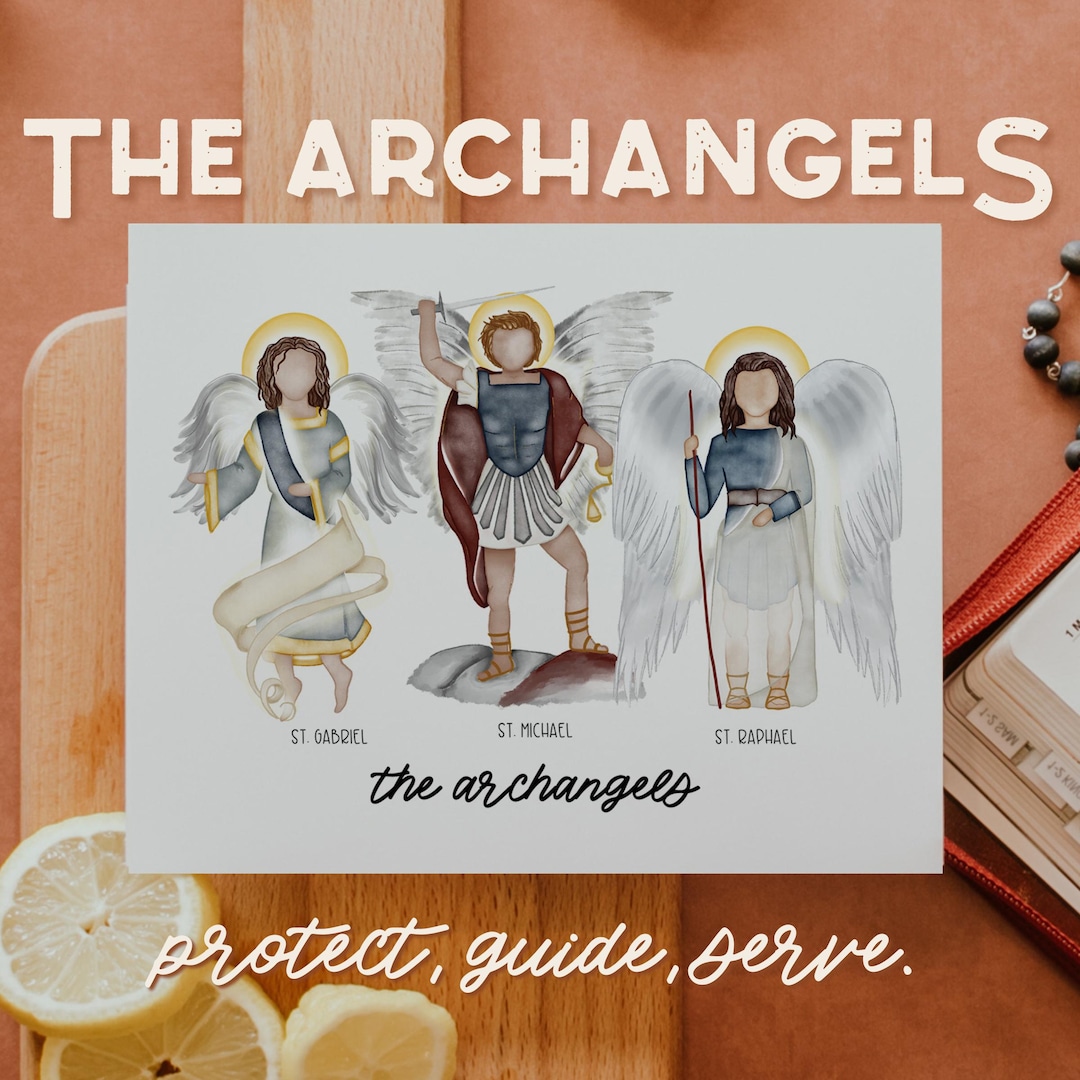 Archangels Saints | Saint Card | Saint Print | Catholic Gift | Michael ...