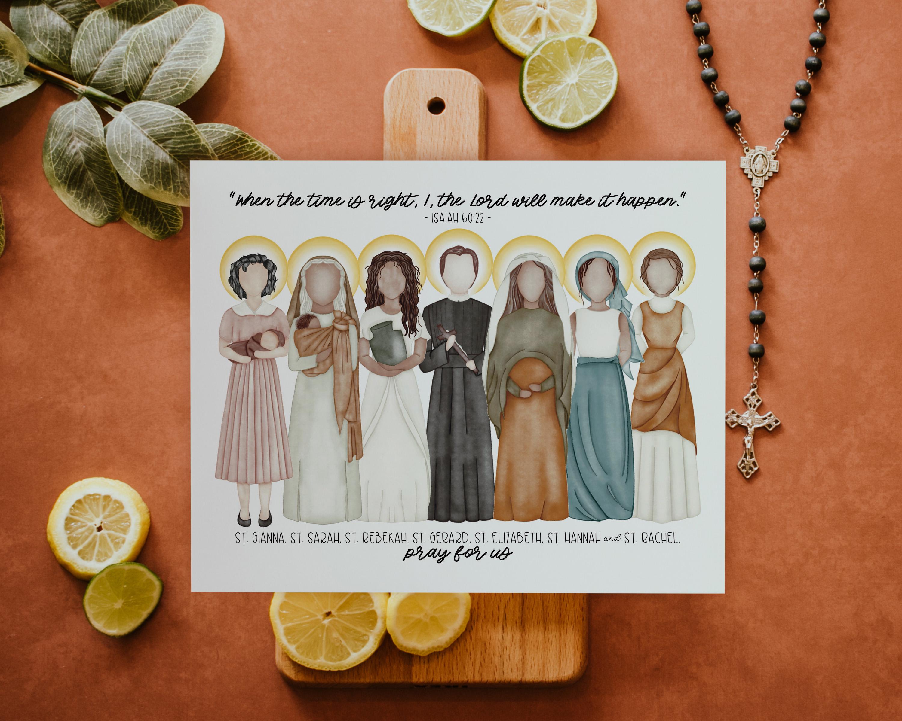 Infertility Saints | Saint Card | Saint Print | Catholic Gift ...