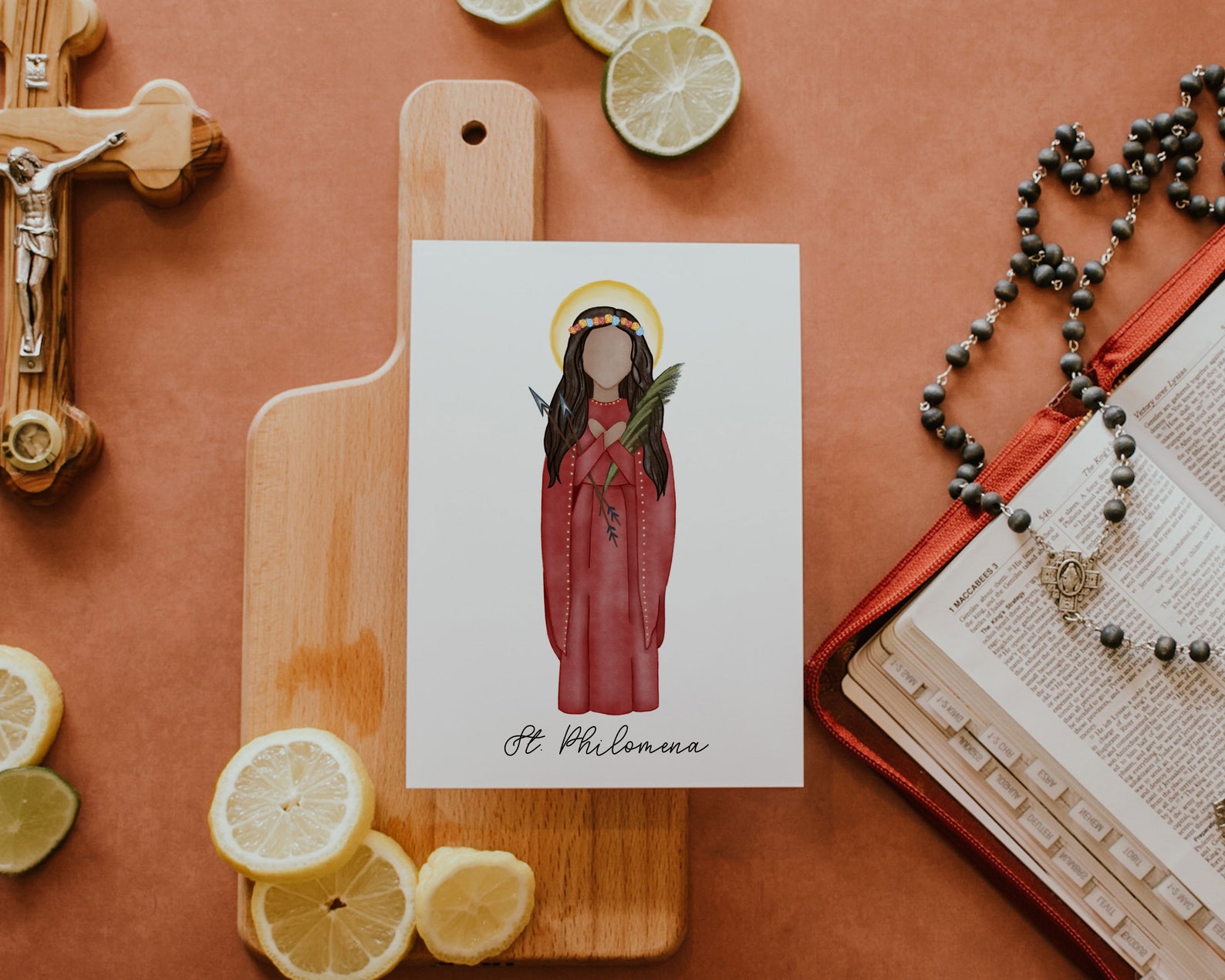 Saint Philomena Saint Card Saint Print Catholic Gift - Etsy