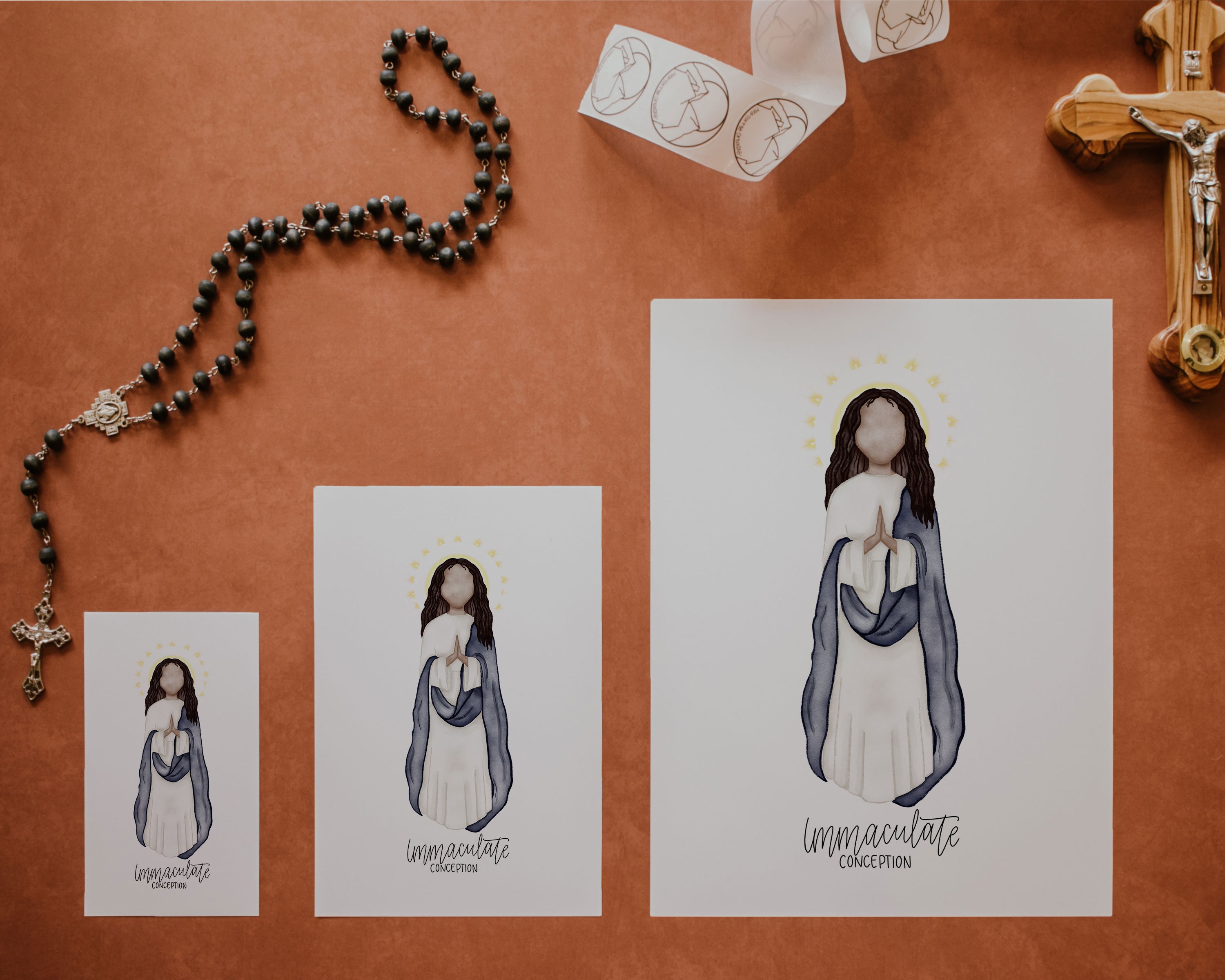 Immaculate Conception Saint Card Saint Print Catholic | Etsy