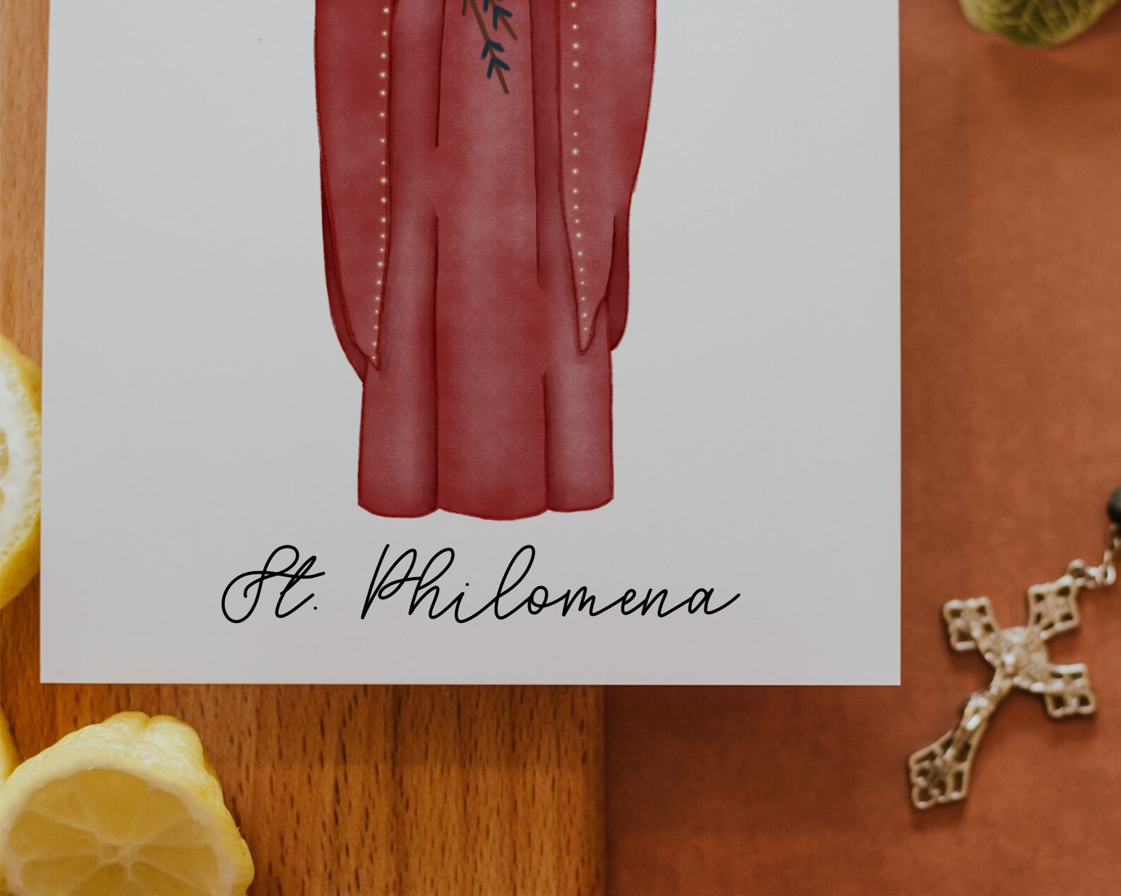 Saint Philomena Saint Card Saint Print Catholic Gift - Etsy