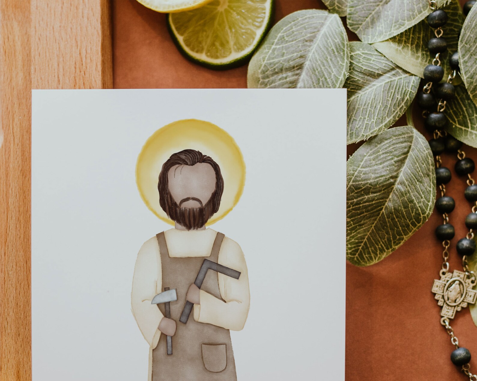 Saint Joseph the Worker Saint Print Saint Card Catholic - Etsy