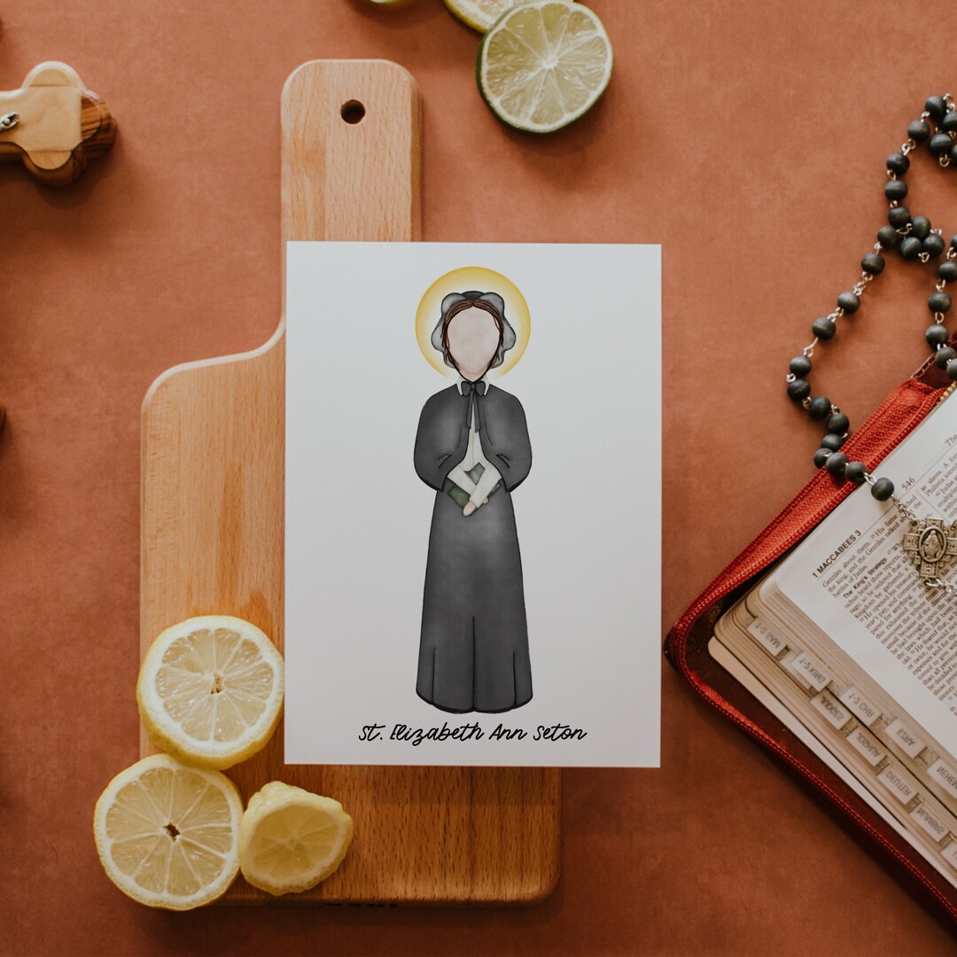 Saint Elizabeth Ann Seton | Saint Print | Saint Card | Catholic Gift - Etsy