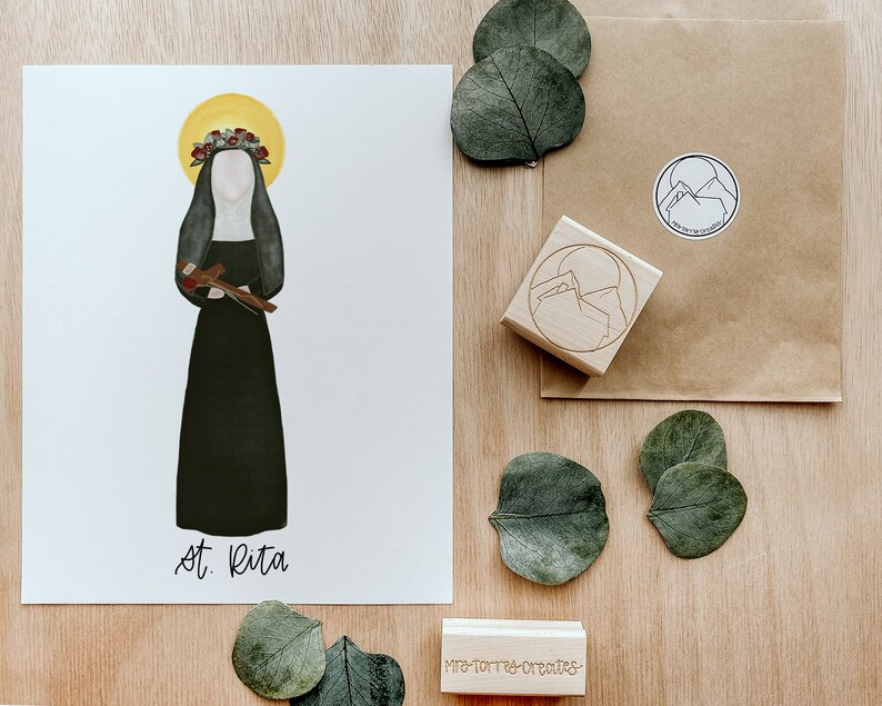 Saint Rita Saint Print Saint Card Catholic Gift | Etsy