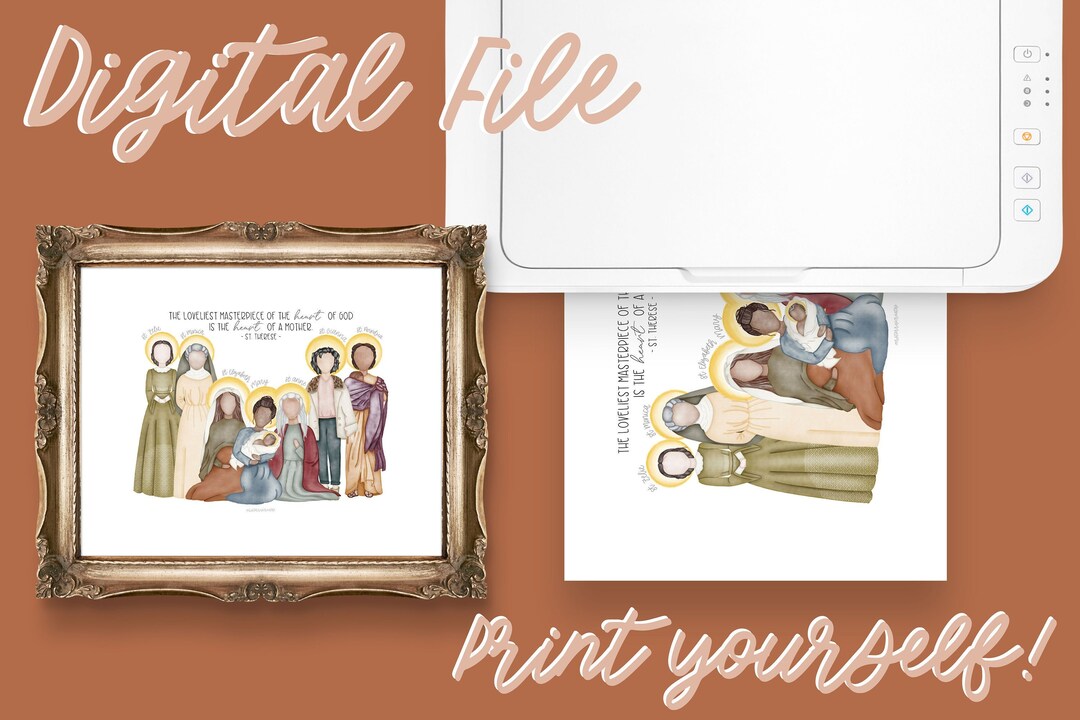 DIGITAL Mother Saints | Women Saints | Saint Card | Saint Print ...