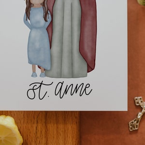 Saint Anne Saint Card Saint Print Catholic Gift - Etsy