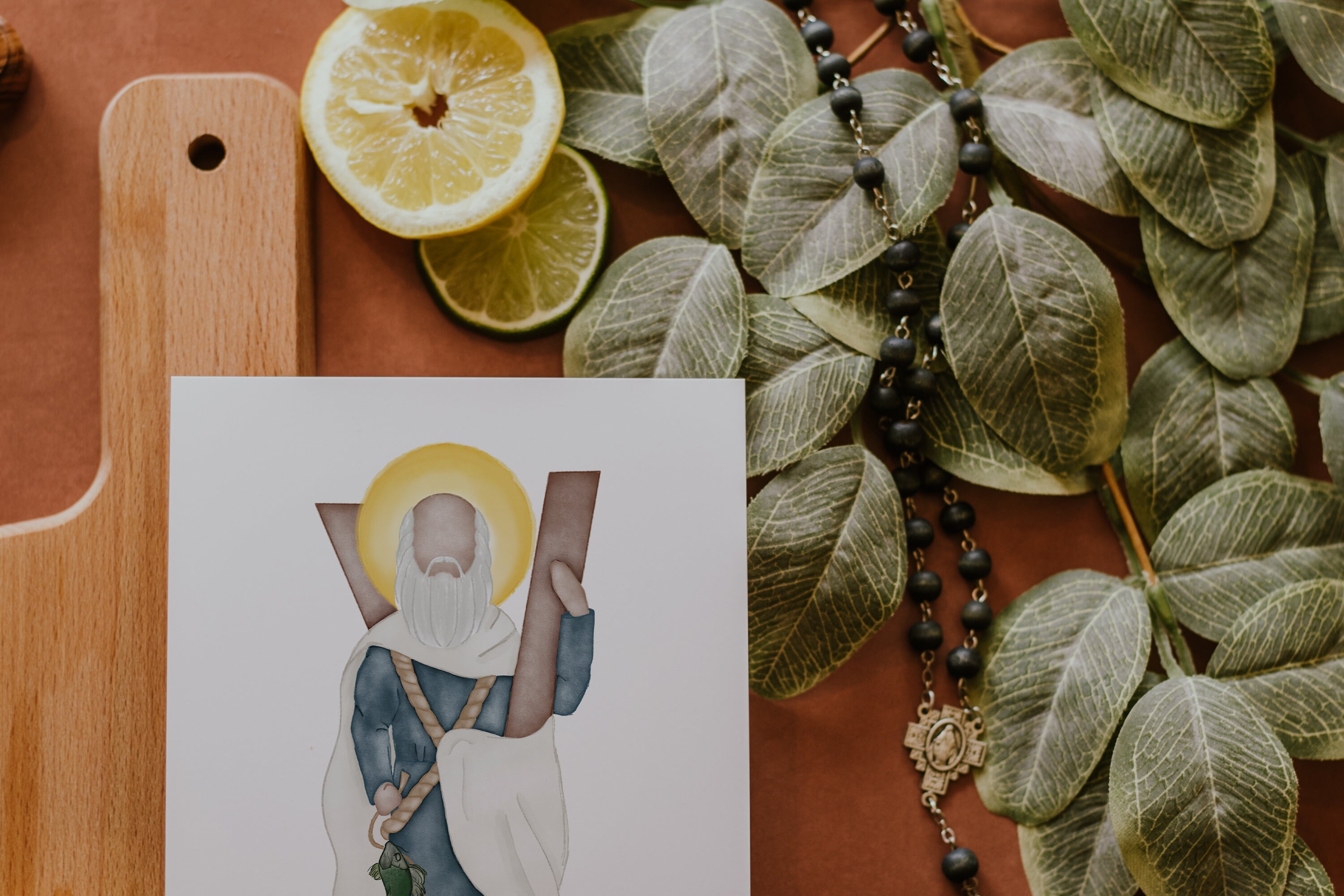 Saint Andrew Saint Card Saint Print Catholic Gift | Etsy