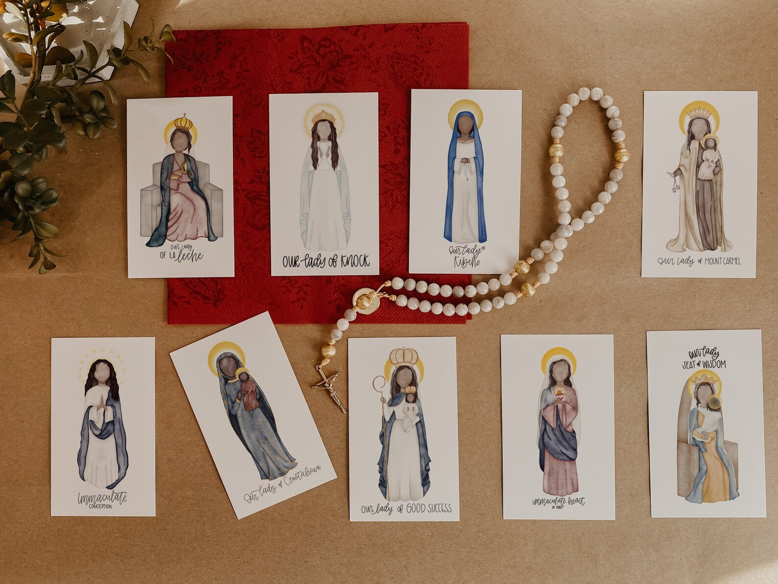 Our Lady BUNDLE 2 Saint Prints Saint Cards Catholic Gift - Etsy