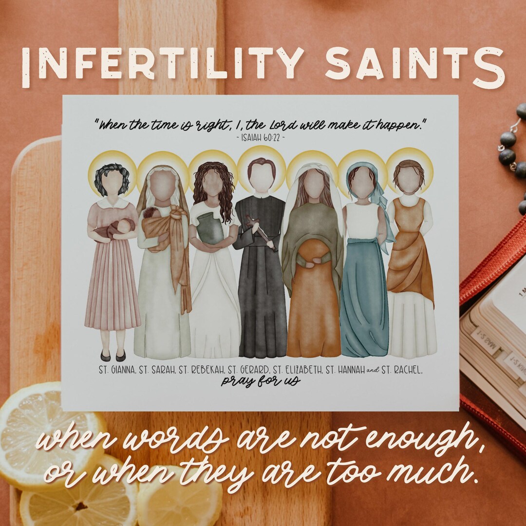 Infertility Saints | Saint Card | Saint Print | Catholic Gift ...