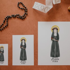 Saint Rita Saint Print Saint Card Catholic Gift - Etsy