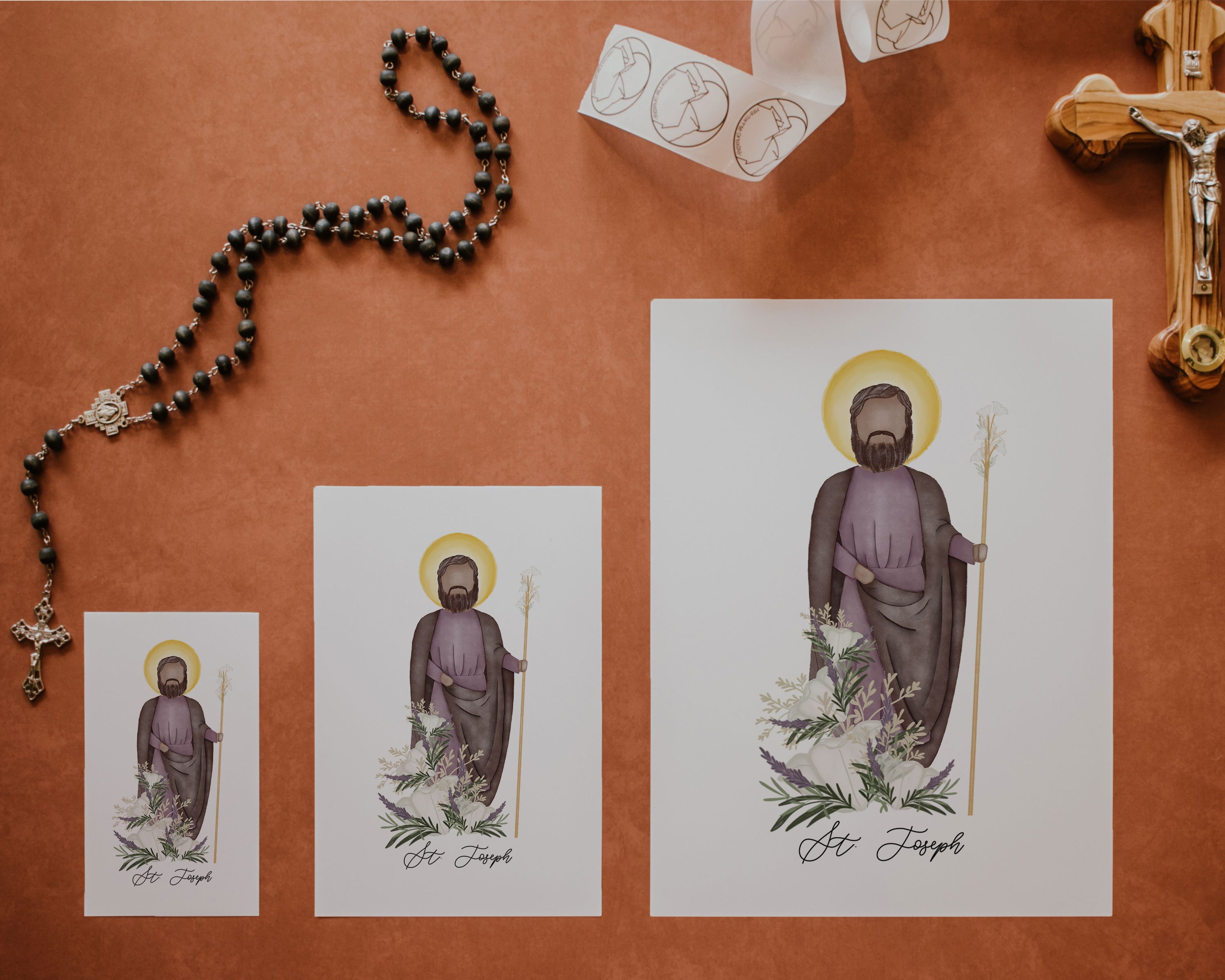 Saint Joseph Saint Print Saint Card Catholic Gift - Etsy