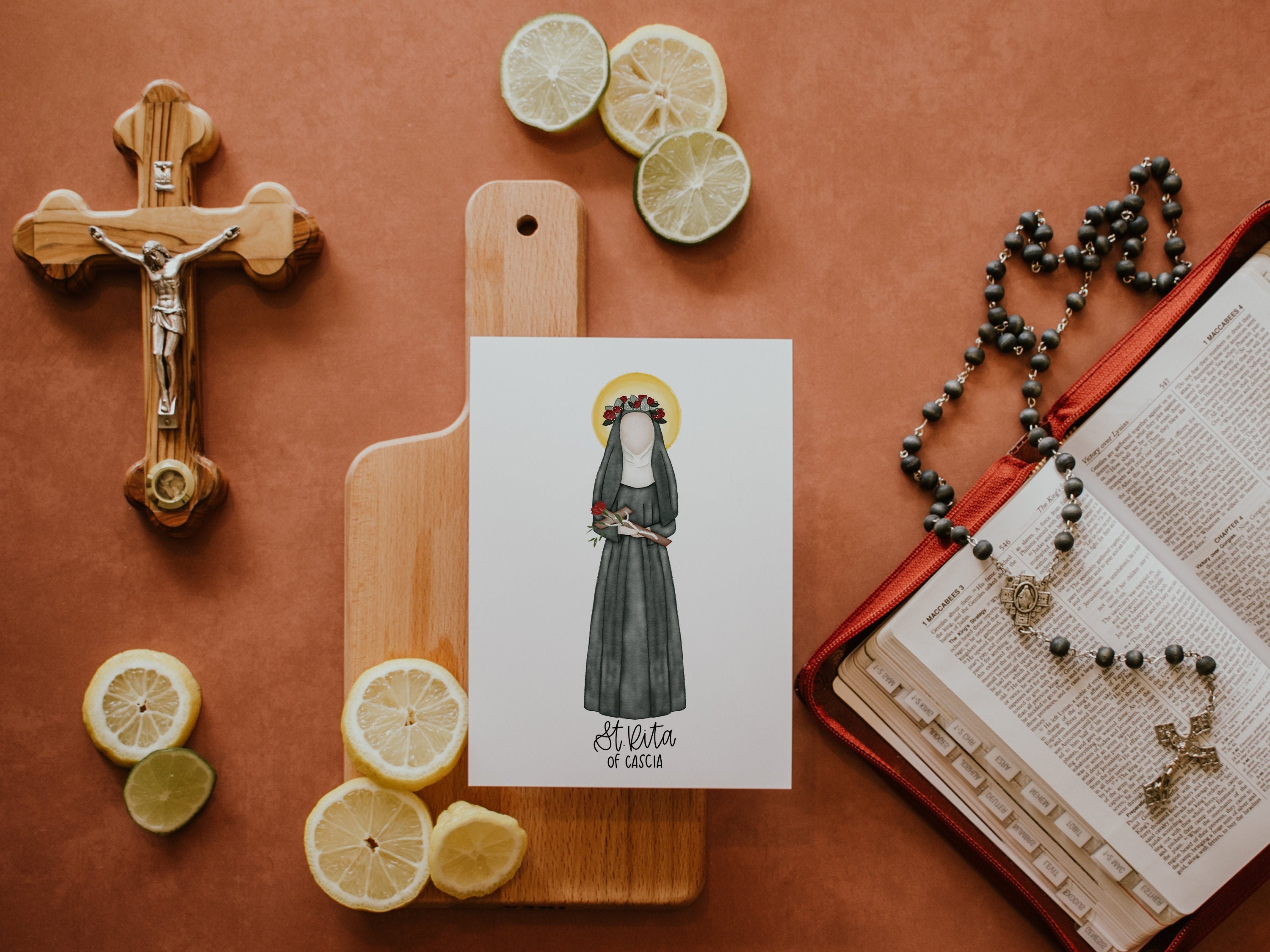 Saint Rita Saint Print Saint Card Catholic Gift - Etsy