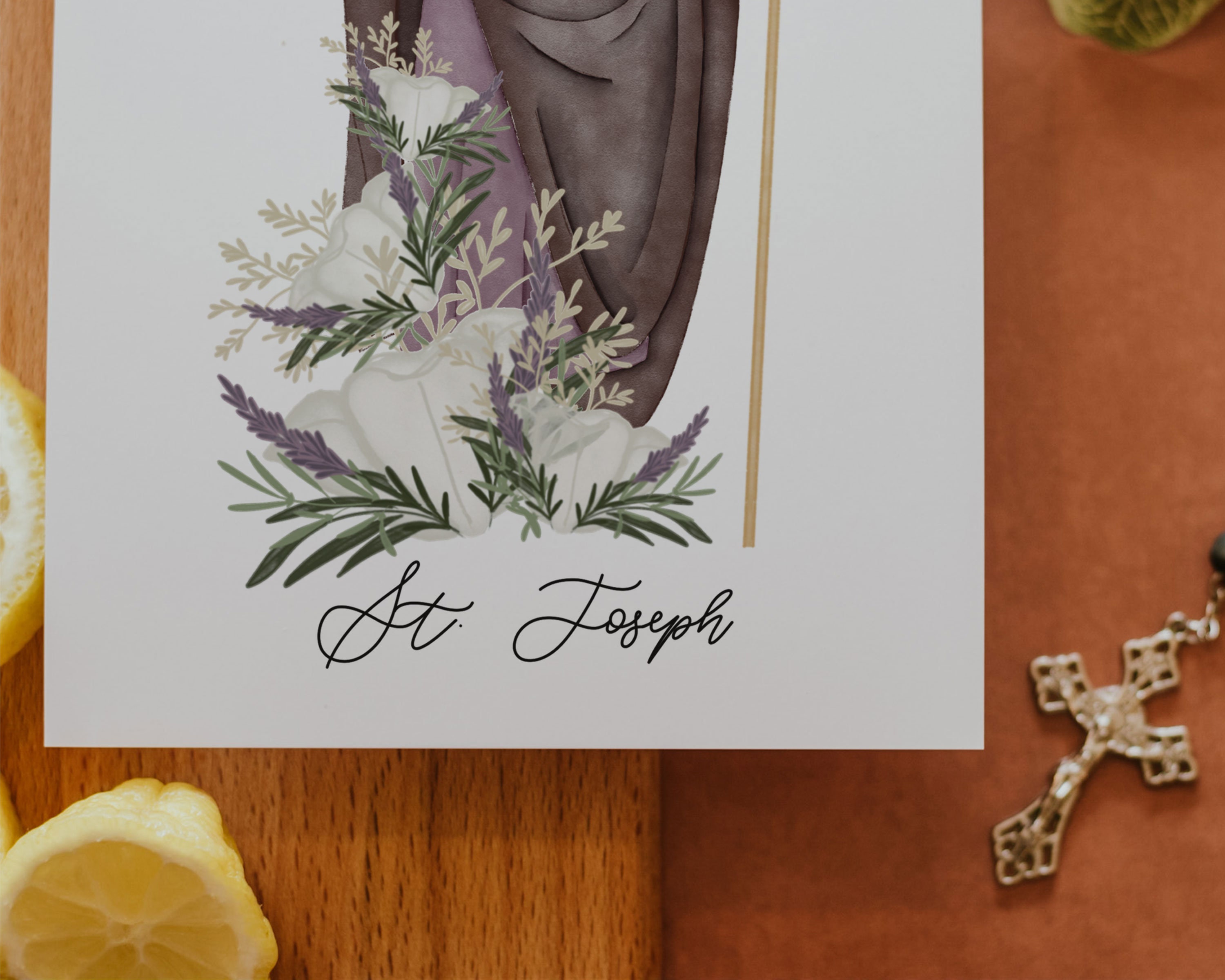 Saint Joseph Saint Print Saint Card Catholic Gift - Etsy