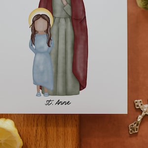 Saint Anne | Saint Card | Saint Print | Catholic Gift - Etsy