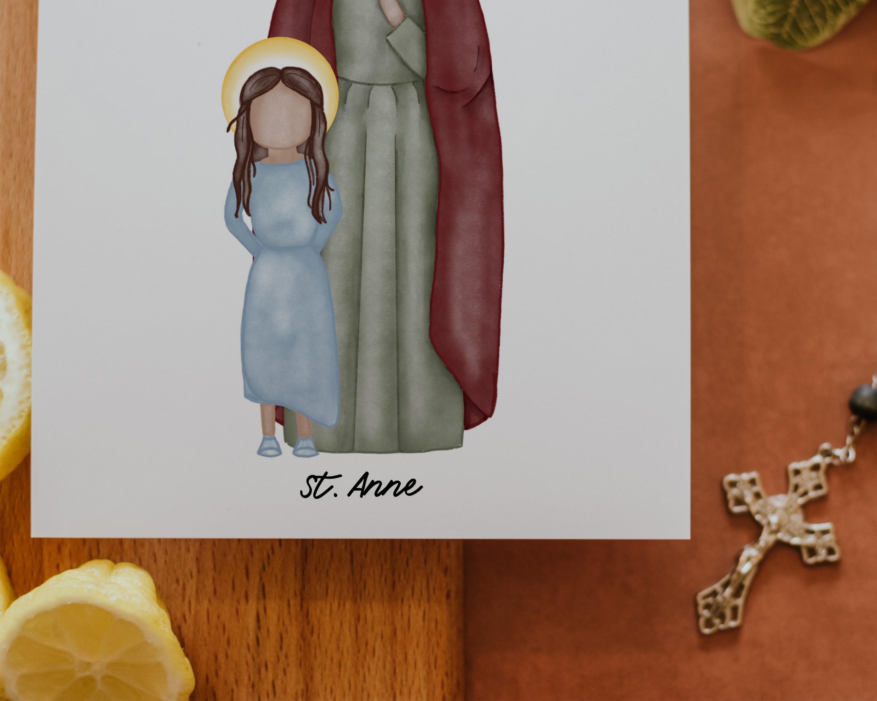 Saint Anne | Saint Card | Saint Print | Catholic Gift - Etsy