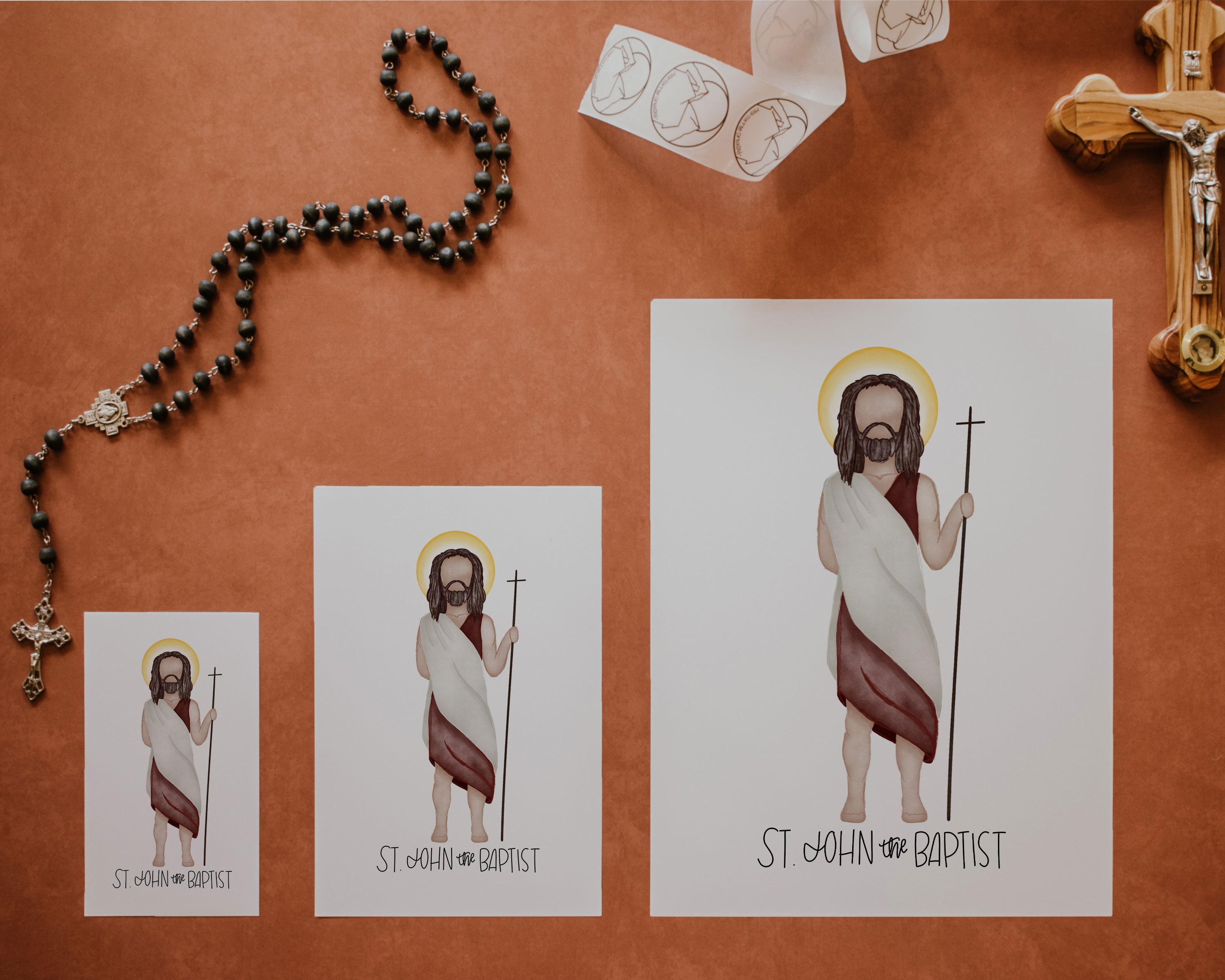 Saint John the Baptist Saint Print Saint Card Catholic | Etsy