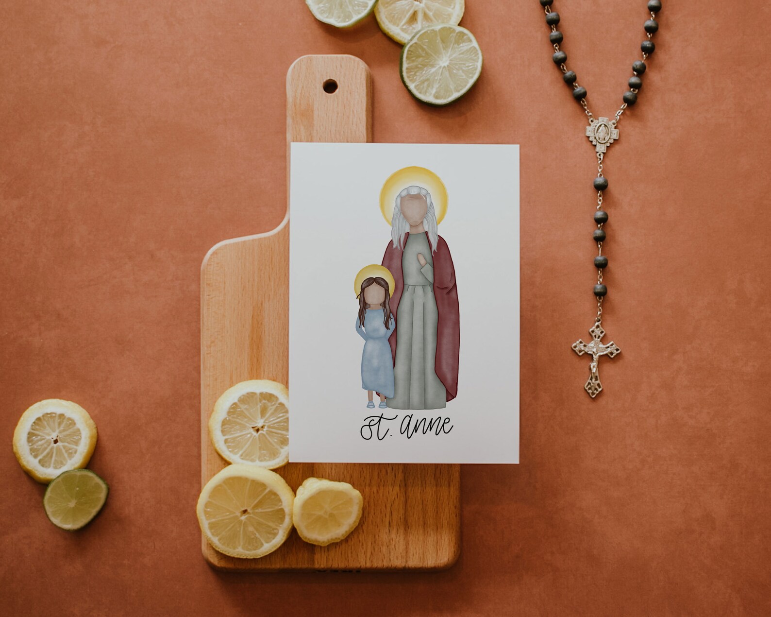 Saint Anne Saint Card Saint Print Catholic Gift - Etsy