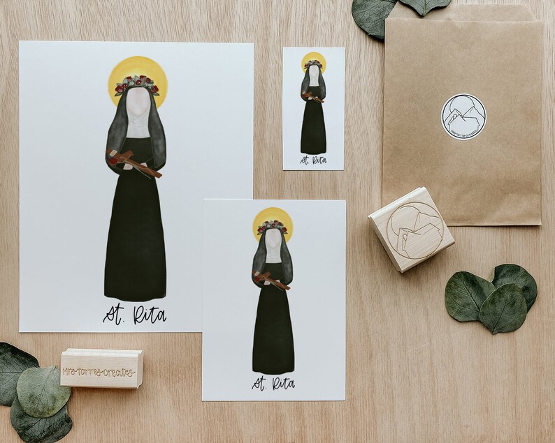 Saint Rita Saint Print Saint Card Catholic Gift | Etsy