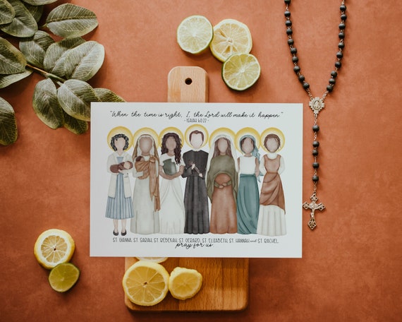 Infertility Saints Saint Print Saint Card Catholic Gift - Etsy