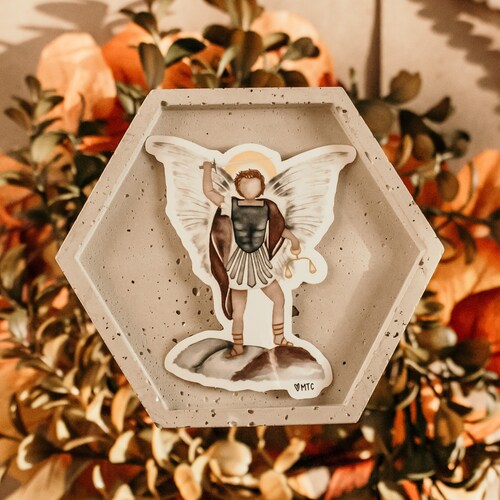 Saint Michael Sticker // Saint Sticker // Saint Decal // - Etsy