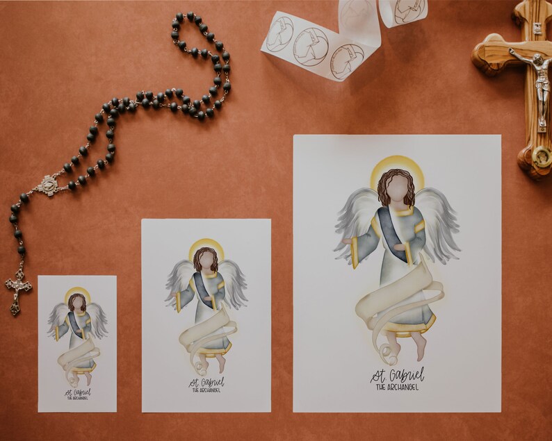 Saint Gabriel Saint Gabriel the Archangel Saint Print - Etsy