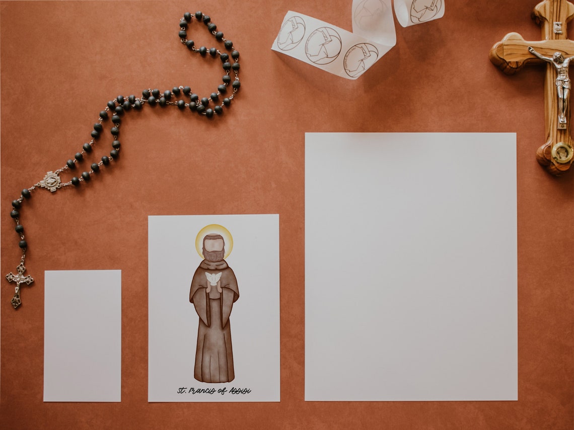 Saint Francis of Assisi | Saint Print | Saint Card | Catholic Gift - Etsy
