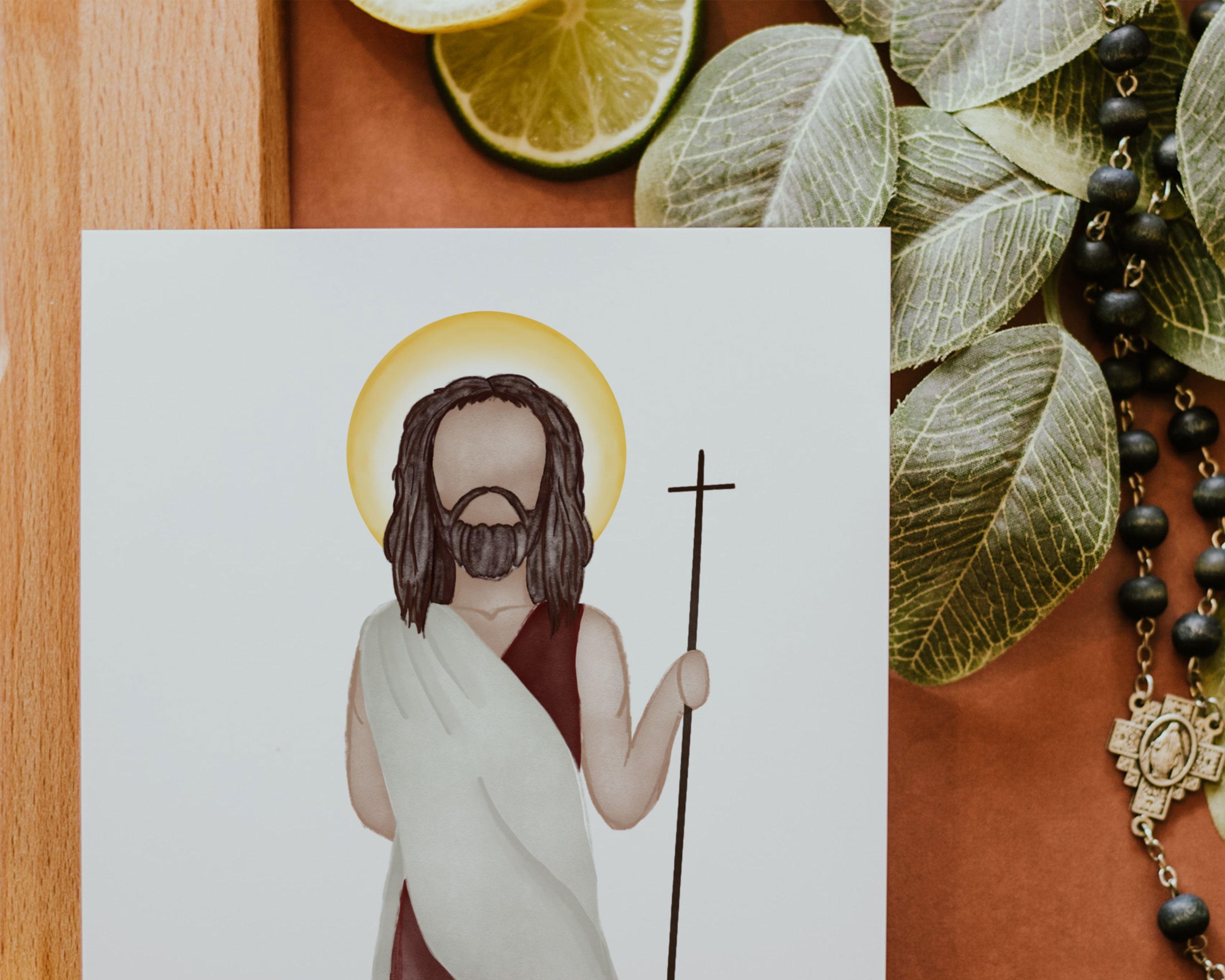 Saint John the Baptist Saint Print Saint Card Catholic | Etsy