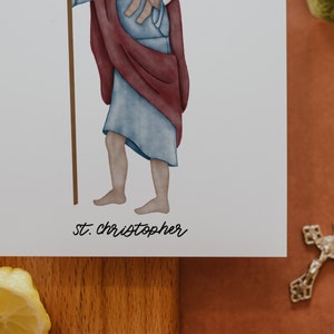 Saint Christopher | Saint Print | Saint Card | Catholic Gift - Etsy
