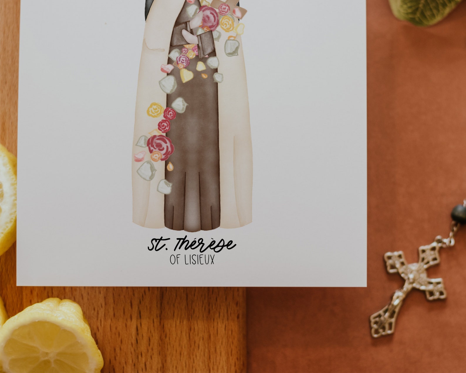 Saint Therese of Lisieux | Saint Print | Saint Card | Catholic Gift - Etsy
