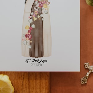Saint Therese of Lisieux | Saint Print | Saint Card | Catholic Gift - Etsy