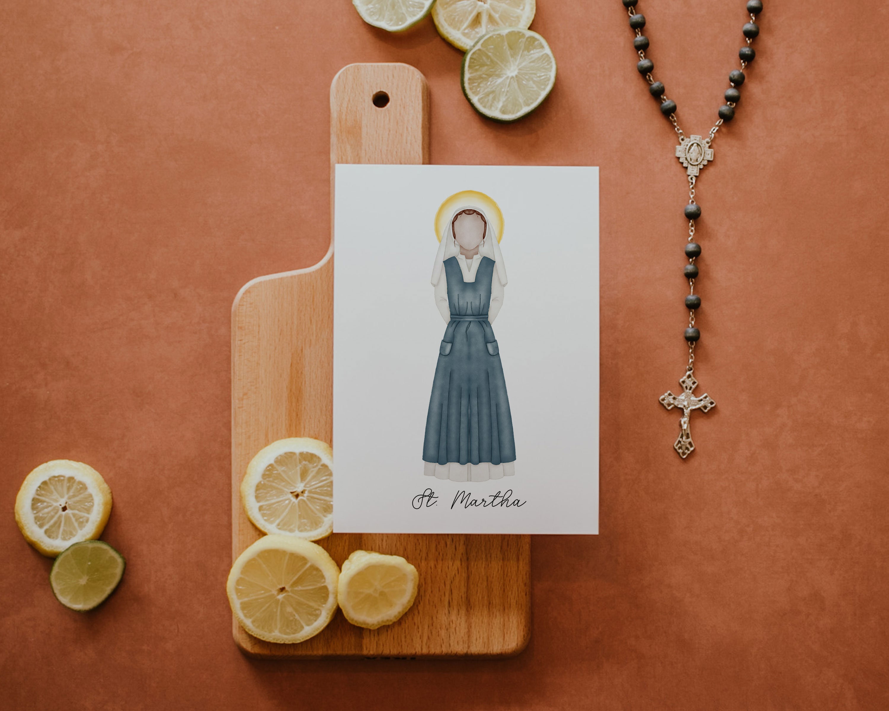 Saint Martha Saint Print Saint Card Catholic Gift - Etsy
