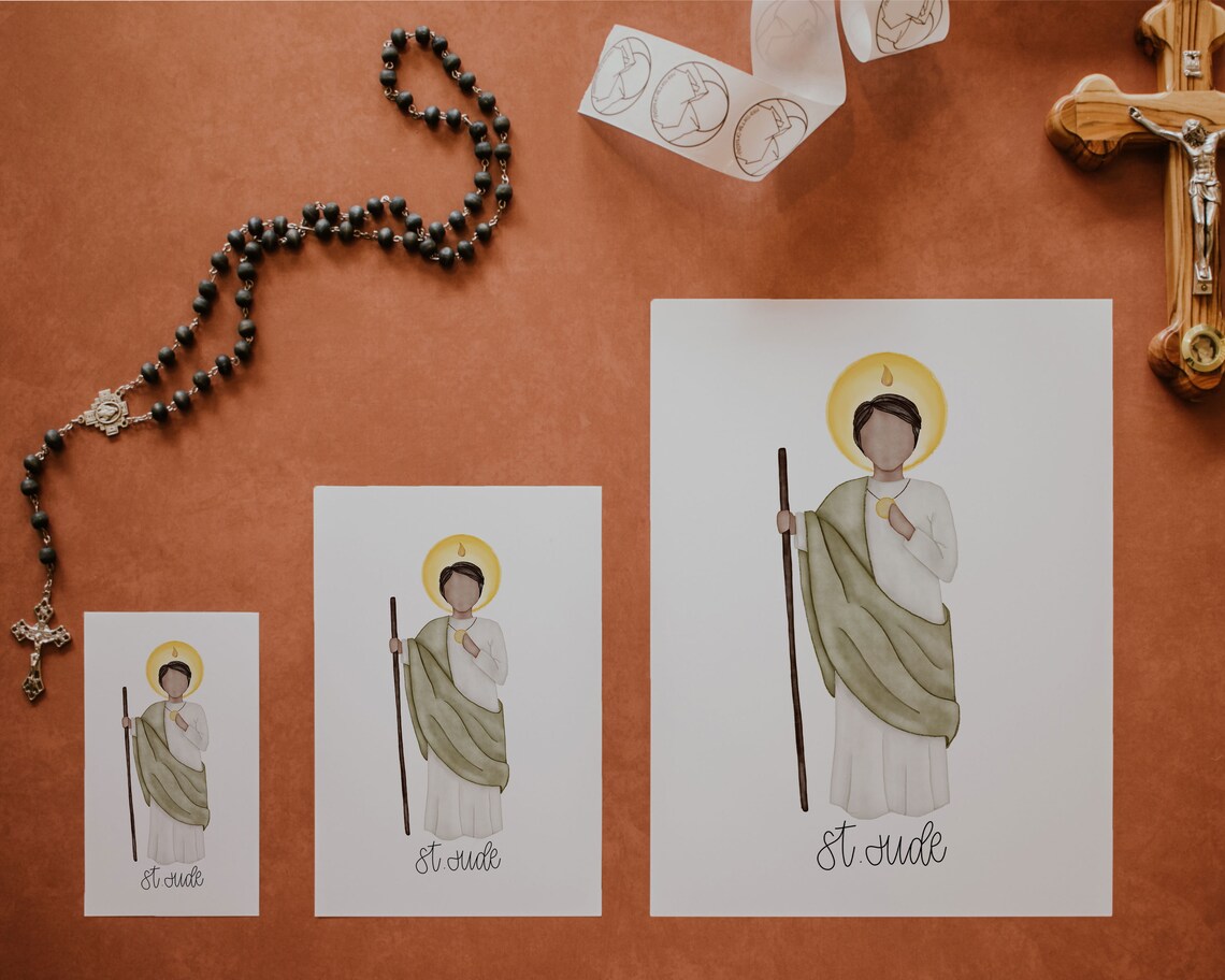Saint Jude Saint Print Saint Card Catholic Gift - Etsy