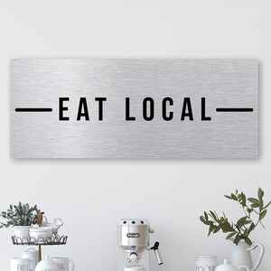 Eat Local Metal Farmhouse Sign Gift for Cook Kitchen Wall - Etsy